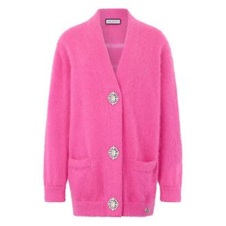 Philipp Plein Femme, Pulls, Rose, Taille: 36 FR Cardigan Hexagon Fluo