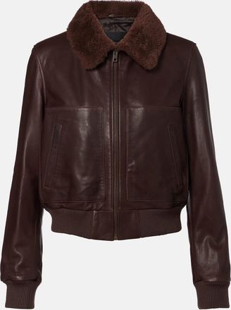 Nili Lotan Lederjacke mit Shearling