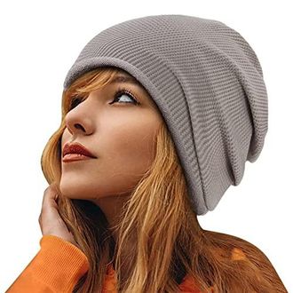 Generic Chapeau dhiver en laine pour femme - Bonnet surdimensionn&eacute; en tricot chaud - Convient pour temps froid - Taille unique, GY2., Taille unique
