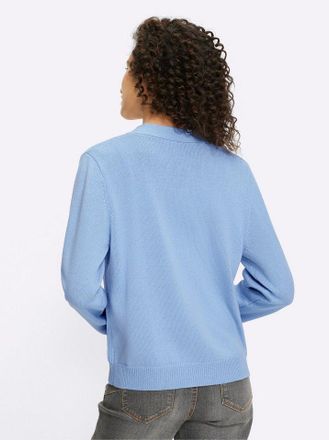 Heine Strickjacke Cardigan Langarm Feinstrick, Rippoptik