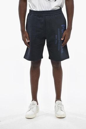 Alexander McQueen Shorts aus Sweatstoff mit elastischem Bund und bedrucktem Logo Alexander McQueen