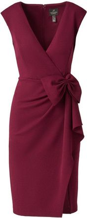 Adrianna Papell Abendkleid V Neck Crepe Short Dress Klassisches und skulpturales, &auml;rmelloses Wickelkleid