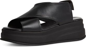 Tamaris Femme Damen 1-28303-44 Sandale cale, Noir, 41 EU