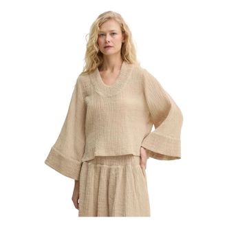 By Malene Birger Moon Blouse - Femme - Pulls - Beige - Taille: 42 FR