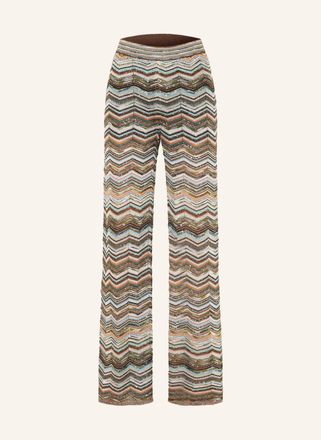 Missoni Strickhose Mit Glitzergarn Und Pailletten braun
