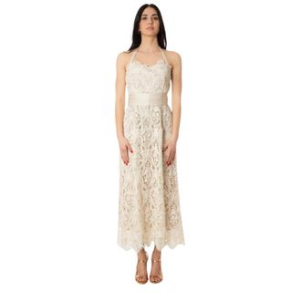 Access Fashion Access Fashion - Abito in pizzo - Femme - Robes - Blanc - Taille: 40 FR