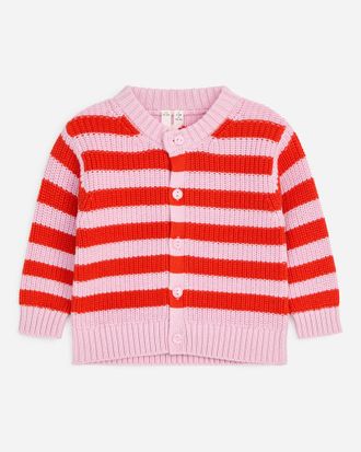 Arket Strickjacke Aus Baumwolle -Rosa