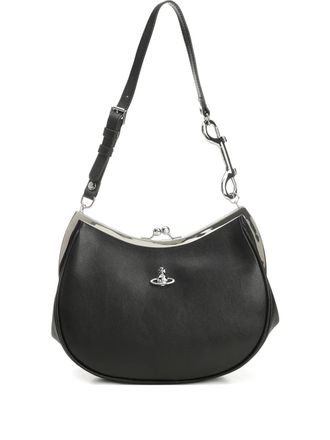 Vivienne Westwood sac porté épaule à plaque Orb - Noir