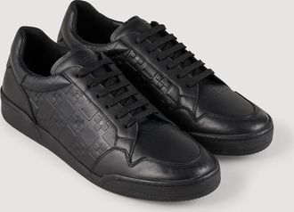 Sandro Sneakers en cuir emboss&eacute; square cross