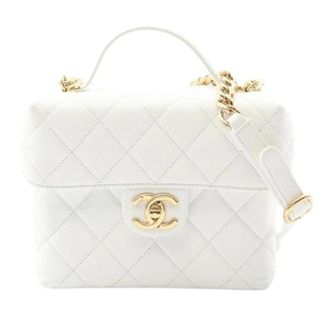 Chanel Pre-owned Quilted Caviar Leather Satchel - - Pre-owned - Damen - Wei&szlig; - ONE SIZE