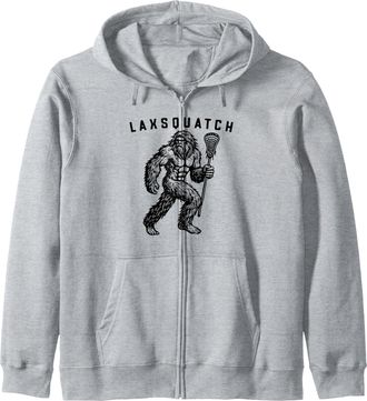 Giant Step Design Co. LaxSquatch! Vintage Sasquatch Lacrosse Player Funny Lax Kapuzenjacke