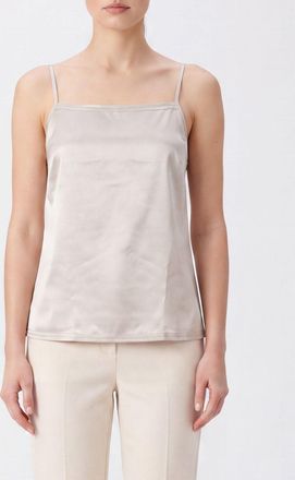 Joseph Schulterfreies Abendtop aus reiner Seide mit geradem Ausschnitt und schmalen Tr&auml;gern