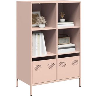 vidaXL Highboard Rosa 68x39x103,5 cm Stahl - Vidaxl