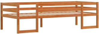 vidaXL Cadre de lit pour enfants sans matelas cire marron 75x190 cm Vidaxl