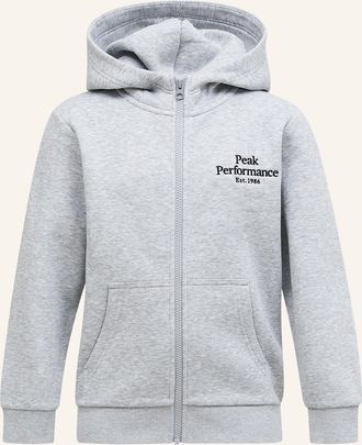 Peak Performance Jr Original Zip Hood Kapuzensweatshirtjacke grau