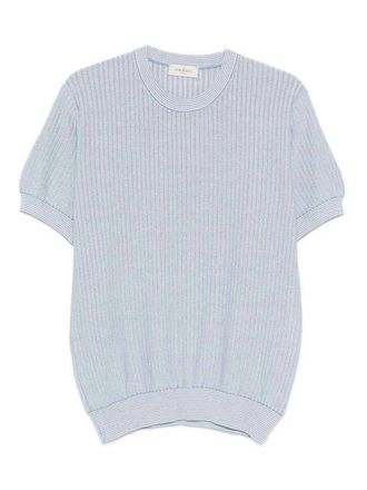 PIACENZA 1733 Pull Col Rond - Bleu Clair