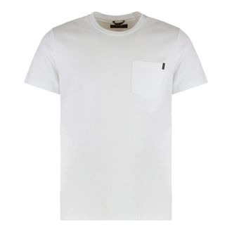 Moorer Crew Neck Baumwoll-T-Shirt - - Tops - Herren - Wei&szlig; - 5XL