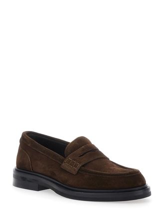 Dolce & Gabbana Womens Loafers Brown Suede