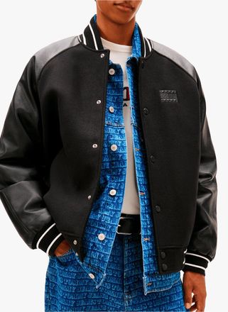 Tommy Hilfiger Blouson col teddy bi-mati&egrave;re avec de la laine