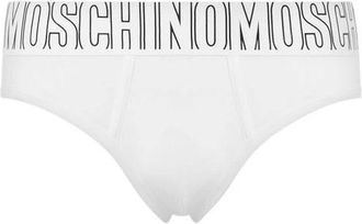 Moschino Homme, Sous-v&ecirc;tements, Blanc, Taille: 2XL Slip en jersey stretch Rubber