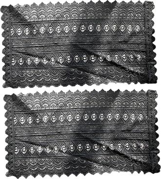 NUOBESTY 2 St&uuml;ck Tischset aus Franz&ouml;sischer Spitze Landhausstil Platzset 25X40cm Spitzen Tischdecke f&uuml;r Festliche Western Tafel