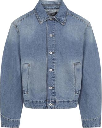 Jacquemus Homme, Vestes, Bleu, Taille: M Veste en jean Denim de-N&icirc;mes