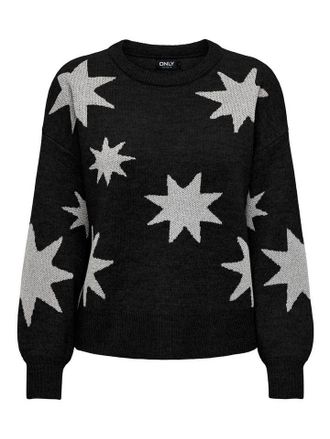 Only Rundhalspullover ONLROSIE LS O-NECK GLITTER KNT