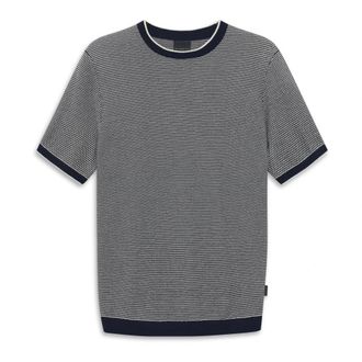 Bugatti Gestricktes T-Shirt - - Tops - Herren - Blau - L