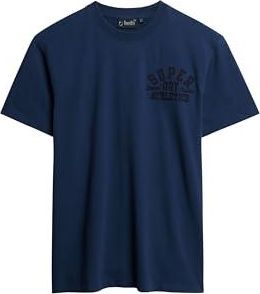 Superdry T- Shirt brodé Chemise, Pilot Mid Blue, XXL Homme