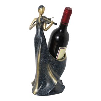 Generic Weinflaschen-Geb&auml;ck, Rotweinst&auml;nder, Weinflaschenhalter, Statue aus Kunstharz aus Kunstharz, Voilin-Figuren, Weinhalter zum Kochen
