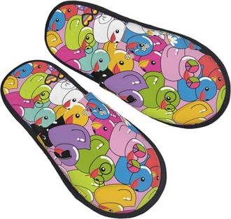 Generic L&eacute;g&egrave;re Pantoufles en Feutre Canard color&eacute; Chausson Maison Unisex Chaussons en Peluche pour Adulte Hiver Int&eacute;rieur M