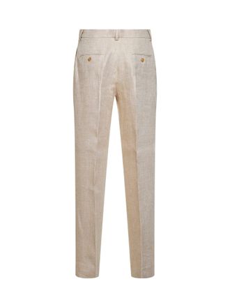 Max Mara Womens Trousers Wkdmalizia Ecru Linen Beige