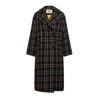 Silvian Heach Femme, Manteaux, Multicolore, Taille: 36 FR Manteau à carreaux avec revers