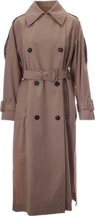 Sportmax Femme, Manteaux, Beige, Taille: 38 FR Spxgocce Trench Coat