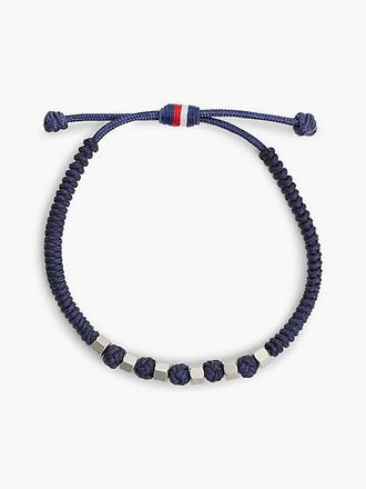 Tommy Hilfiger Bracelet bleu &agrave; noeud coulissant ajustable