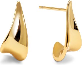 Singularu Ohrringe Elisa. Messing mit 18Kt Goldbeschichtung. Schmuck f&uuml;r Damen