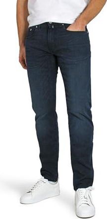 Pierre Cardin Lyon Future Flex Jean pour homme, Bleu foncé usé, 32W x 34L