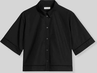 Marc O'Polo Regular Fit Kurzarmbluse aus reiner Baumwolle mit Lochstickerei