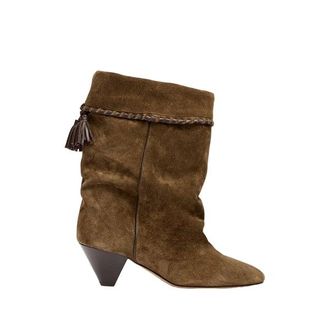 Isabel Marant Boots drap&eacute;es Dalby en cuir de veau velours