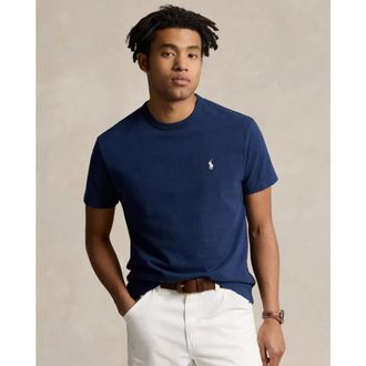 Ralph Lauren Homme, Tops, Bleu, Taille: XL T-shirt en coton coupe classique