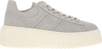 Hogan Low-Top Sneaker - H-Stripes - Suede Trainers - Gr. 35,5 (EU) - in Grau - f&uuml;r Damen