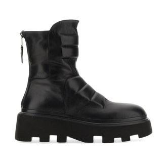 Elena Iachi Plateau-Stiefel aus gepolstertem Leder - - Shoes - Damen - Schwarzk - 40 EU