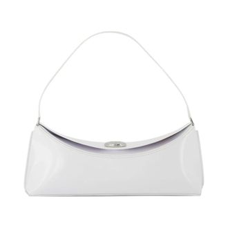Jacquemus Wei&szlig;e Tasche aus Lackleder mit Top-Griff - - Bags - Damen - Wei&szlig; - ONE SIZE