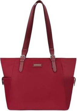 Pellet Sac cabas porté épaule - Compatible format A4 et téléphone portable - Pour Femme - Collection Axelle - Carmin Matière déperlante