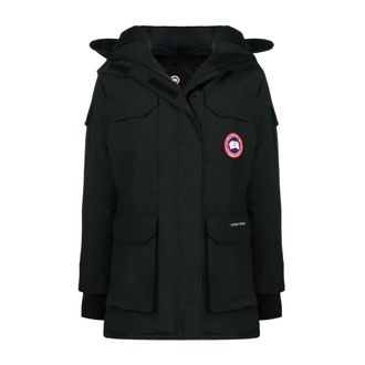 Canada Goose Schwarzer Daunenkapuzenmantel - - Jackets - Damen - Schwarzk - M