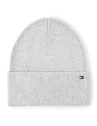 Tommy Jeans Tommy Hilfiger Bonnet Maille Femme Essential Flag Beanie 5 % Cachemire, Gris (Light Grey Heather), Onesize