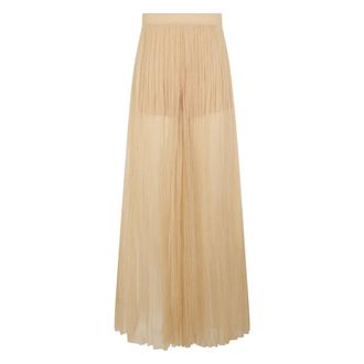 Alberta Ferretti Femme, Jupes, Beige, Taille: 36 FR Jupe Longue en Soie