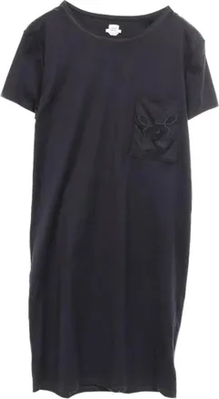 Herm&egrave;s robe &agrave; broderies (ann&eacute;es 2010) - Bleu