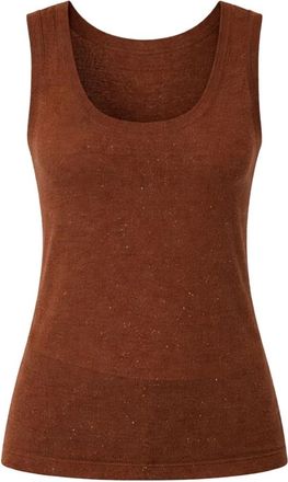 Max Mara Femme, Tops, Brun, Taille: 38 FR Max Mara Studio T-shirts et Polos Marron