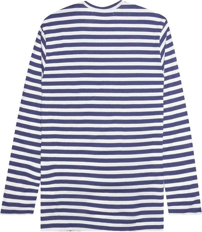 Striped Cotton T-Shirt - Navy